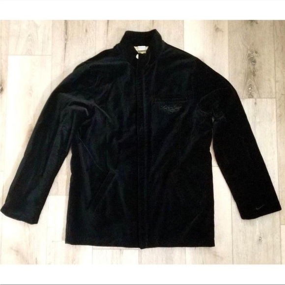 Nike | Jackets & Coats | Nike Lebron James Jacket Black Velvet Coat ...